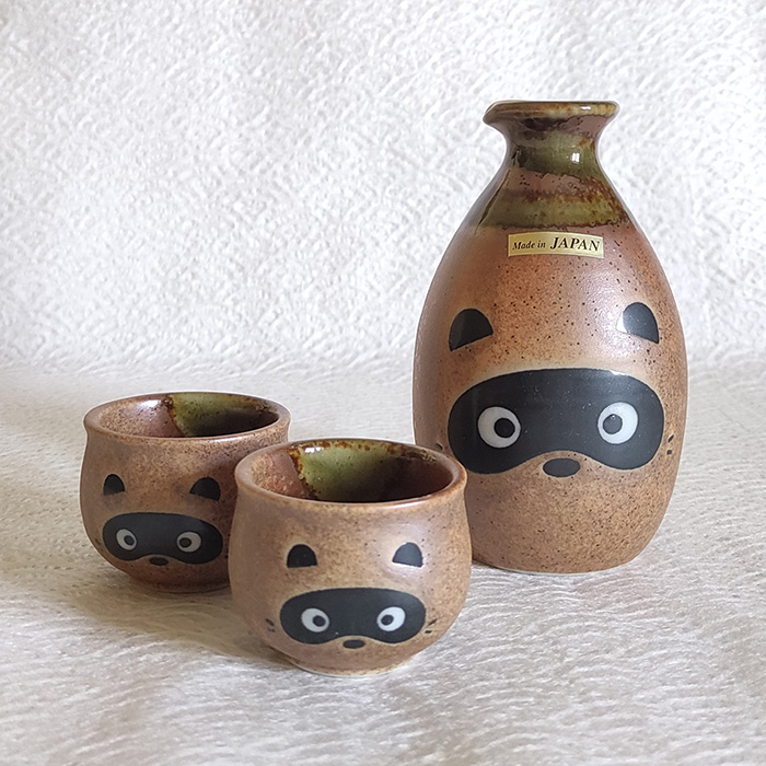 Japanese Sake set Tanuki 250ml - j-okini - Products from Japan
